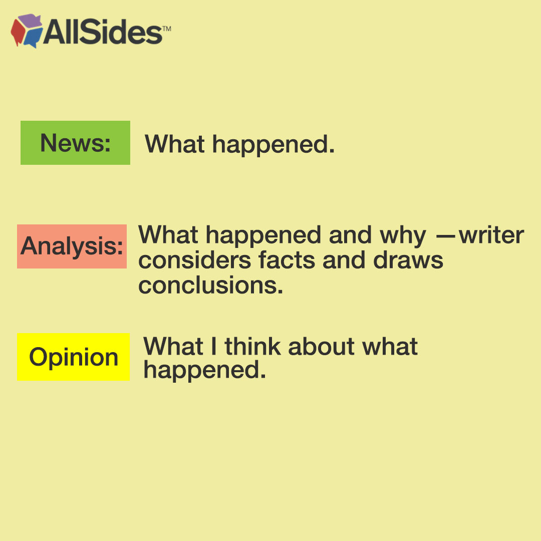 Media Bias 101: The Difference Between News, Analysis, and Opinion ...
